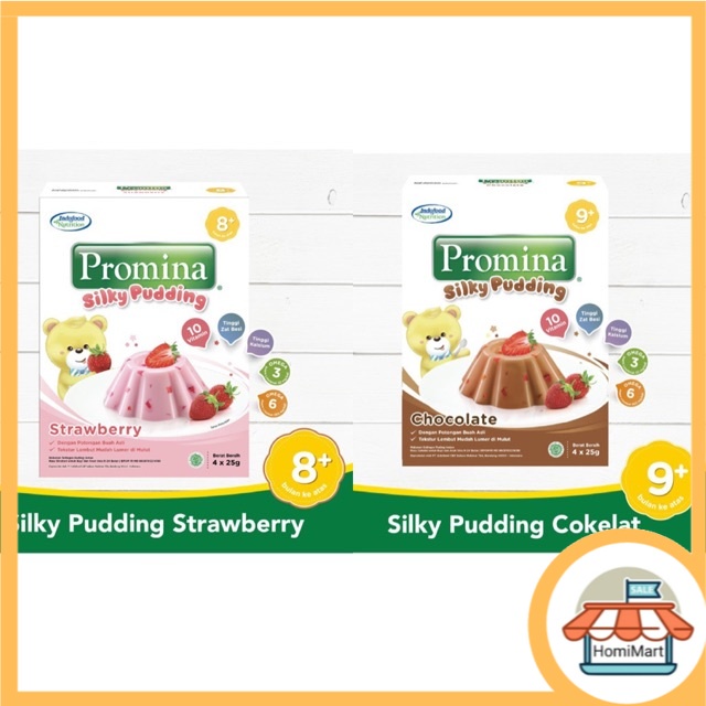 Jual PROMINA Silky Pudding Strawberry 8+ & Chocolate 9+ | Shopee Indonesia