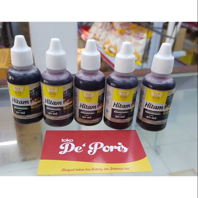 Jual Pewarna Makanan Hitam Koepoe Koepoe 30ml | Shopee Indonesia