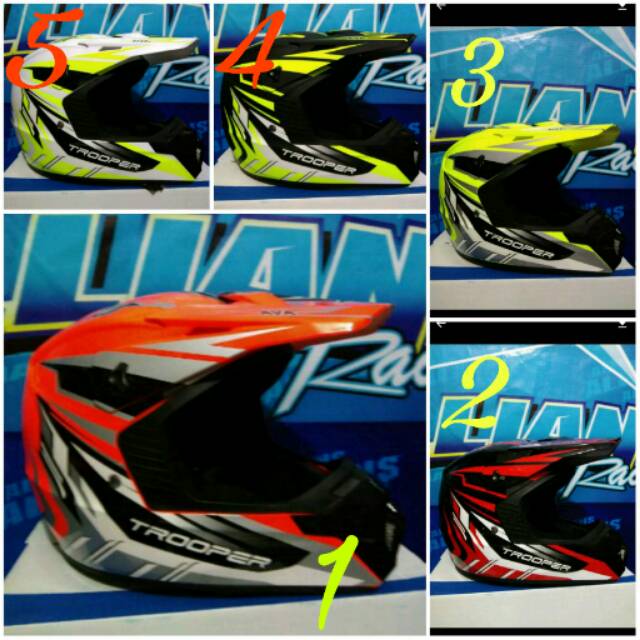 Jual Helm cross ava trooper motor supermoto trail trabas original ...