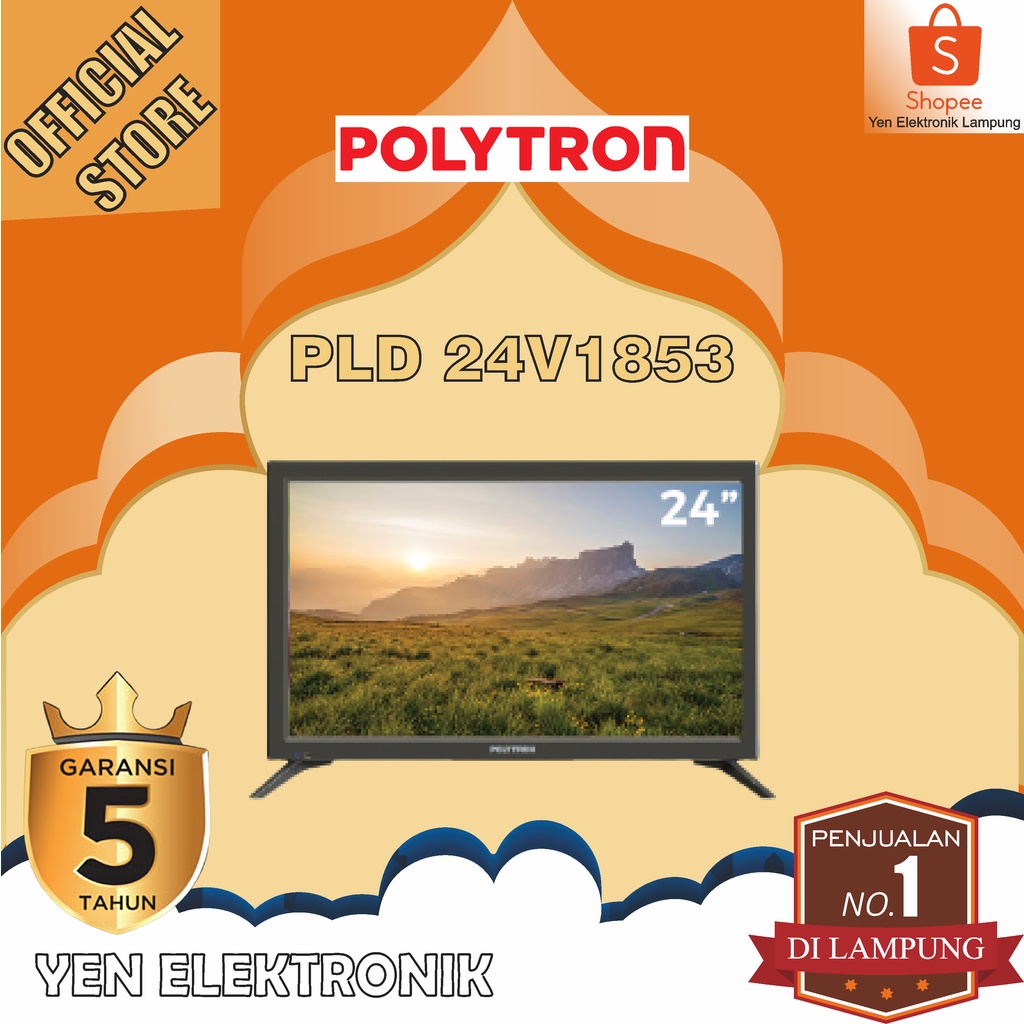 Jual TV POLYTRON PLD 24V1853 24 Digital LED TV Garansi Resmi POLYTRON 5 ...