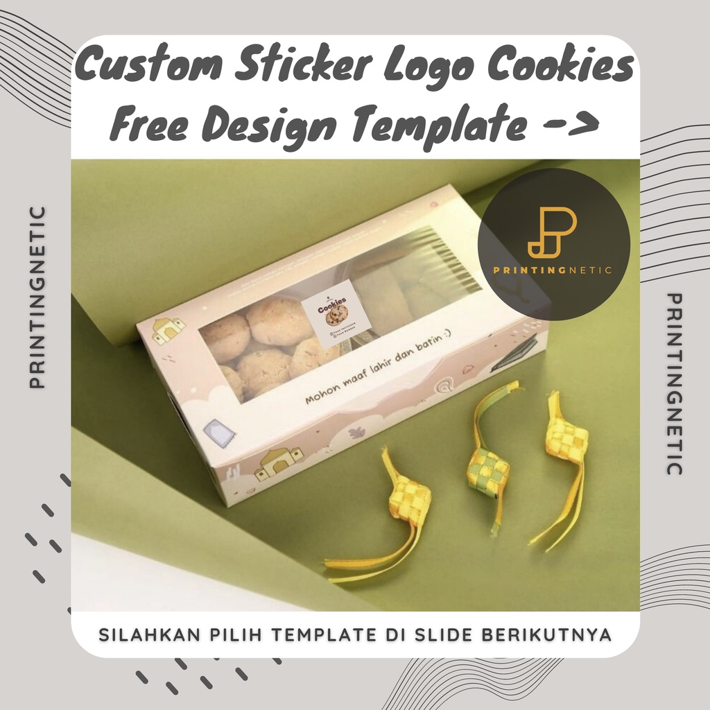 Jual (FREE DESIGN TEMPLATE) Stiker Logo Kemasan Cookies Chromo, Sticker ...