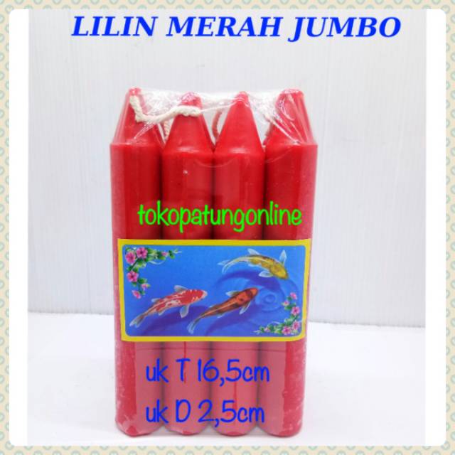 Jual Lilin Merah JUMBO isi 8 / 12 / 24 / 36 / 44 Batang | Shopee Indonesia