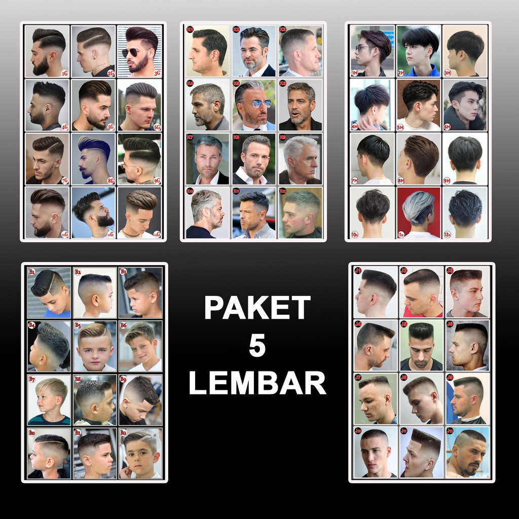 Jual Poster Babershop Pangkas Rambut & Salon Model Terbaru Hiasan ...