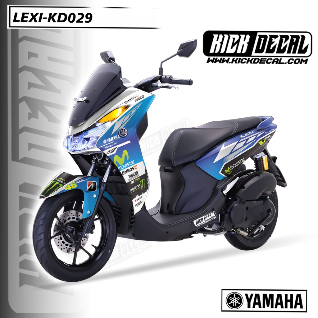 Jual STICKER DECAL MOTOR LEXI BIRU PUTIH VARIAN KD029 | Shopee Indonesia