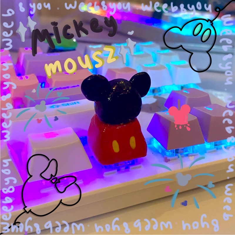 Jual artisan keycaps // sculpt keycap // mickey mouse keycap ...
