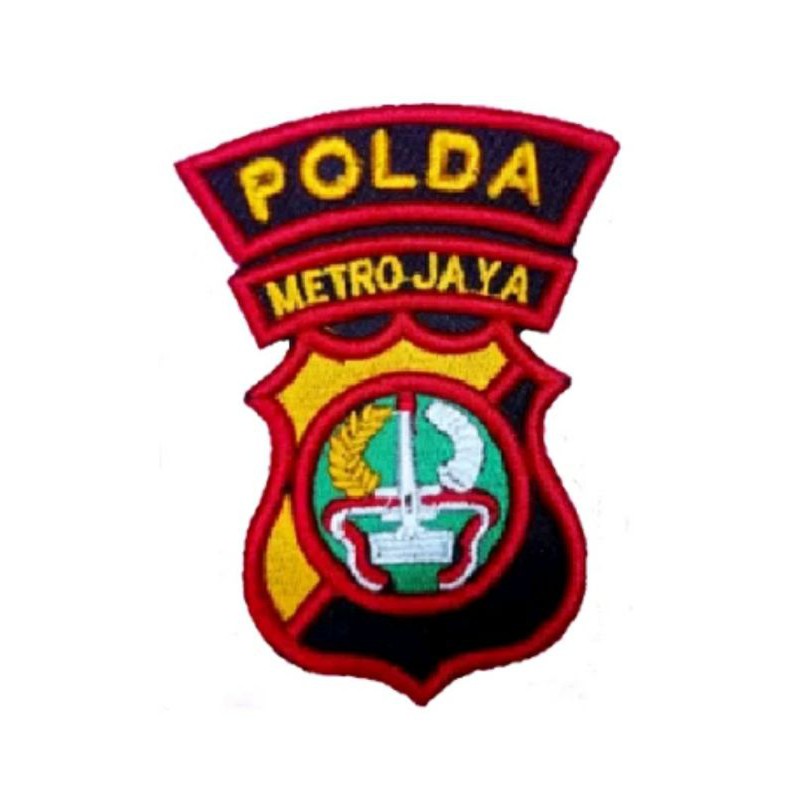 Jual PATCH POLDA BORDIR TIMBUL EMBLEM BADGE BEDGE CUSTOM POLISI POLRI ...