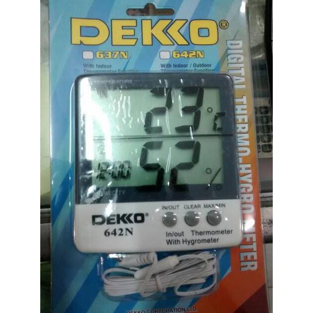 Jual Baru Digital Thermo Hygro Meter Suhu Kelembaban Dekko 642N ...