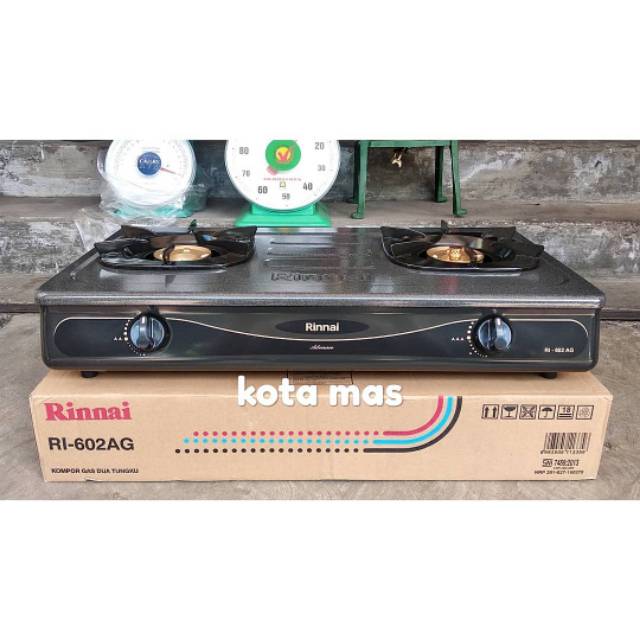 Jual Kompor Gas Api Besar Stainless Anti Gores Rinnai RI602AG | Shopee ...