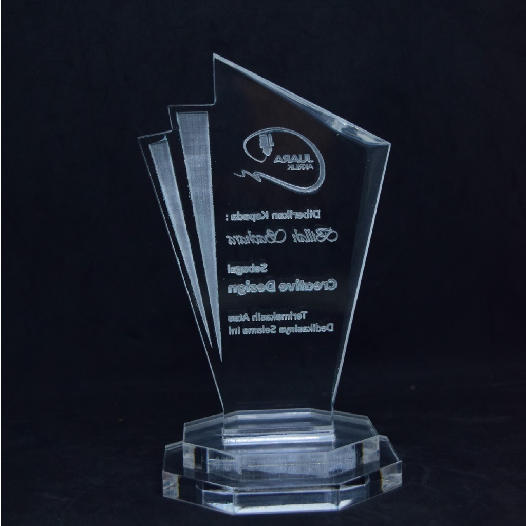 Jual PLAKAT AKRILIK / PIAGAM PENGHARGAAN / TROPHY 12x20 10mm GRAFIR ...