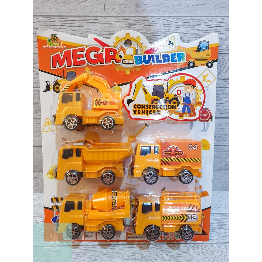 Jual Mainan Anak Mega Builder Construction Truck Konstruksi Set OCT6350 ...