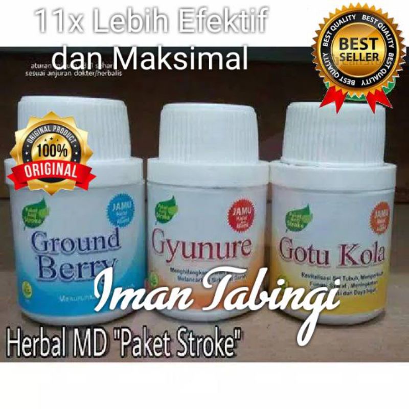 Jual obat stroke menahun tubuh mati separuh/jantung koroner | Shopee ...