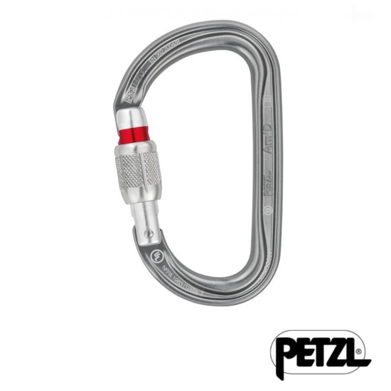 Jual PETZL Amd D Shape Carabiner Climbing Safety Work Rope Access SAR ...