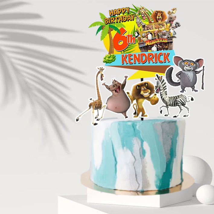 Jual Madagascar Topper Cake Birthday / Hiasan Kue Ulang Tahun | Shopee ...