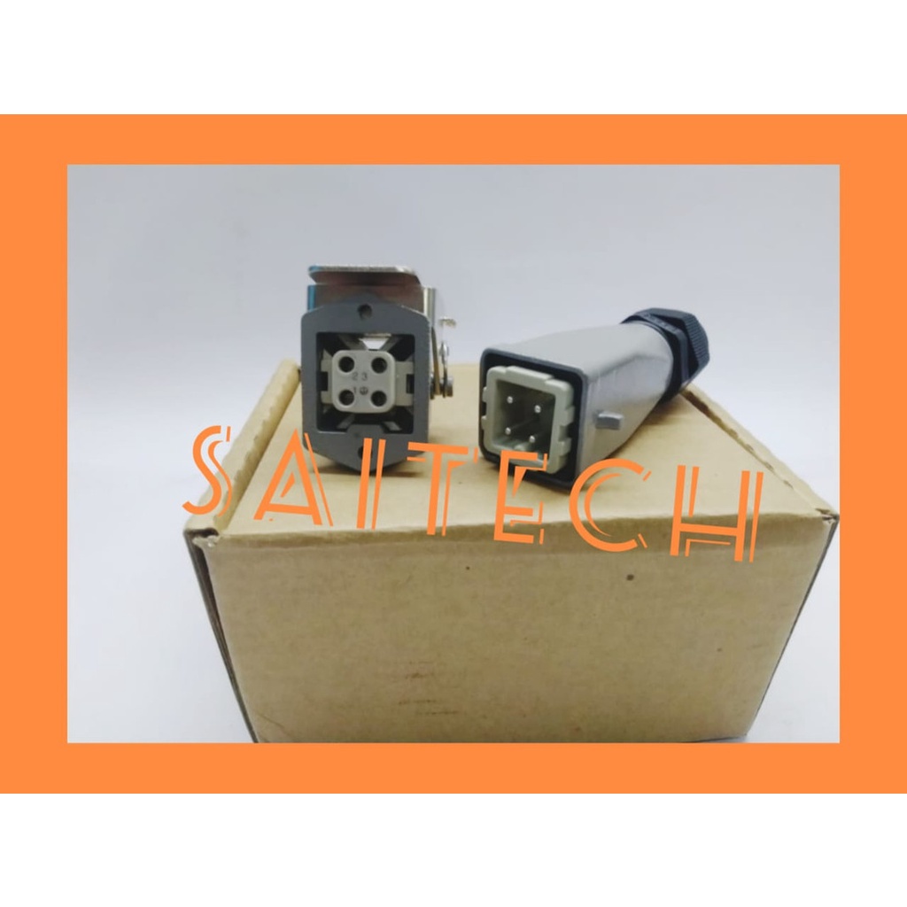 Jual Heavy Duty Connector 4Pin 4 Pin HDC HA003+E - M20 | Shopee Indonesia