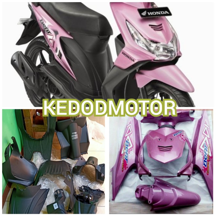 Jual Cover Full Body Kasar Halus Honda Beat Lama Karbu Pink + Striping ...