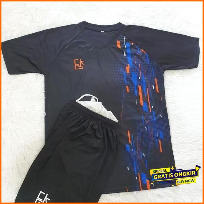 Jual 1 set pakaian olahraga pria baju jersey training baju training gym ...