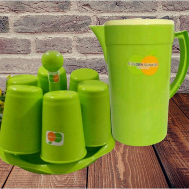 Jual Set teko 1,8ltr/1,2ltr+gelas/cangkir+tatakan lengkap golden ...
