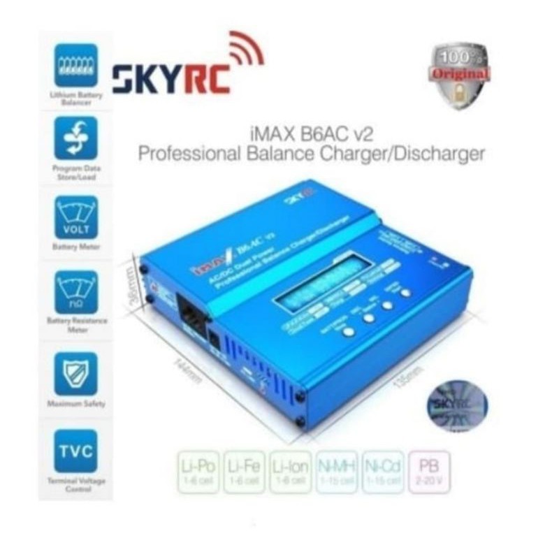Jual ORIGINAL !!! LICENSE SKYRC IMAX B6AC V2 CHARGER BALANCER 2S 3S 4S 5S 6S | Shopee Indonesia