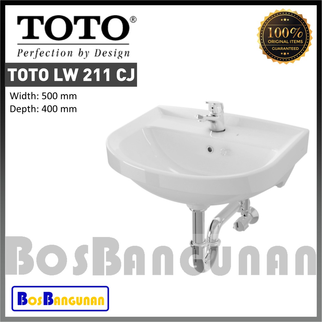 Jual Wastafel Gantung TOTO LW 211 CJ / Wall Hung Lavatory TOTO LW211CJ ...