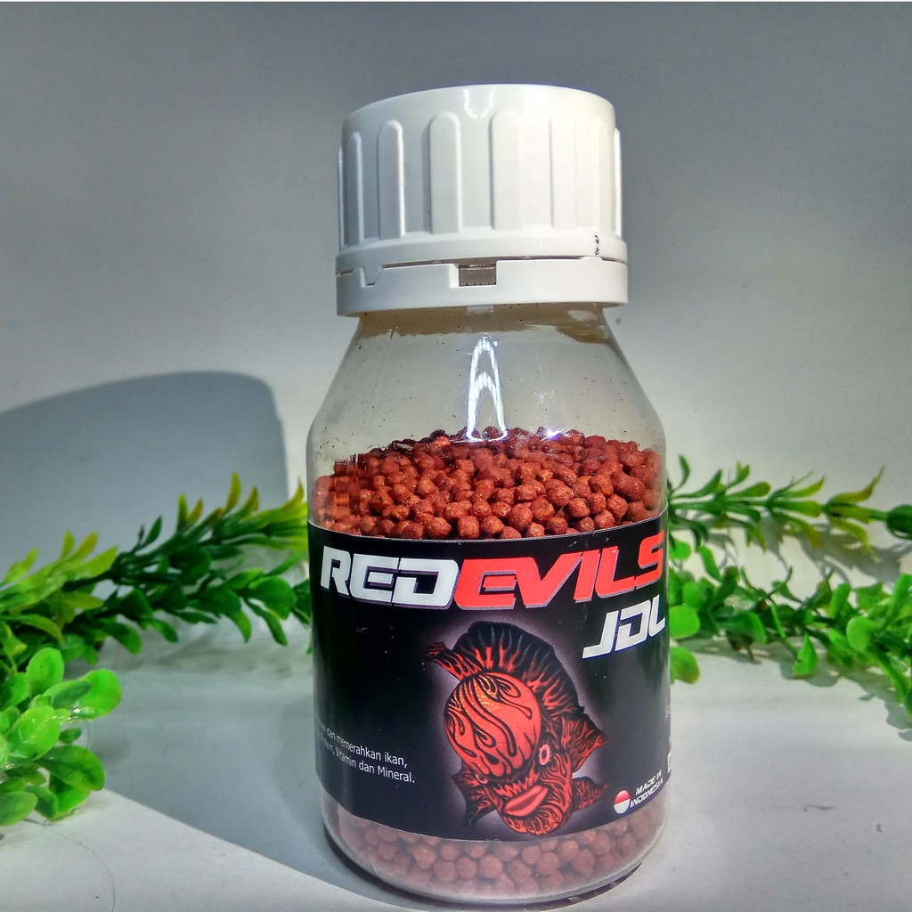 Jual PAKAN KHUSUS IKAN HIAS LOUHAN RED DEVILS 100 GRAM AGAR CEPAT ...
