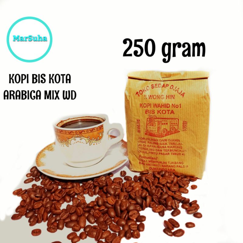 Jual Kopi Bis Kota Kuning Hijau/ Arabika Mix WB 250gr/ Asli Jatinegara ...
