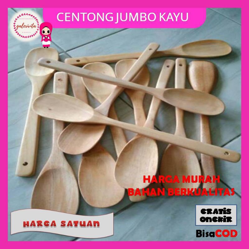 Jual Irus Kayu Jumbo/Centong Jumbo Kayu/Sodet KayuA240 | Shopee Indonesia