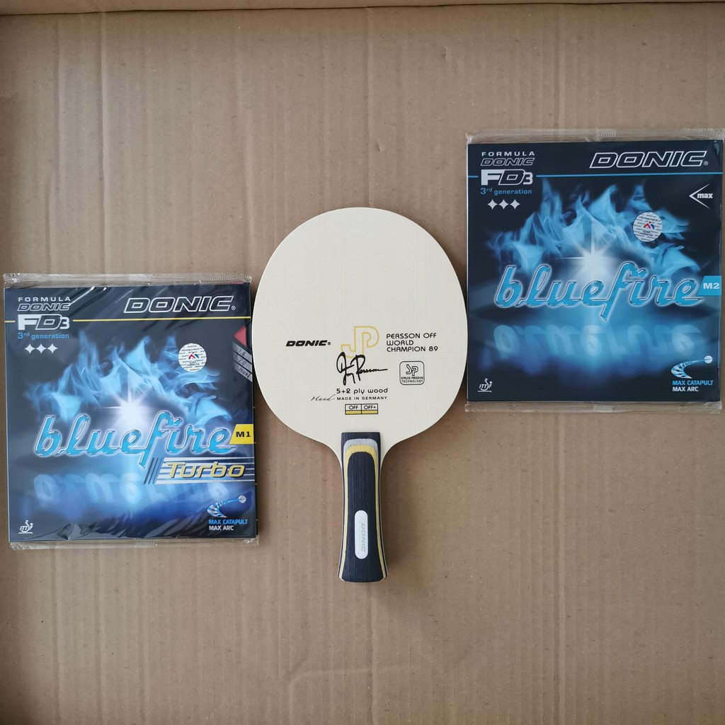 Jual Bat Tenis Meja Donic Word Champion 89 plus karet Bluefire Terbaik set | Shopee Indonesia