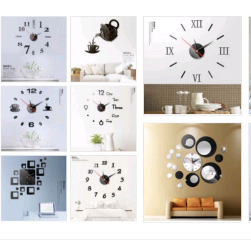 Jual JAM DINDING TEMPEL ANALOG 3D /JAM ANGKA BESAR | Shopee Indonesia