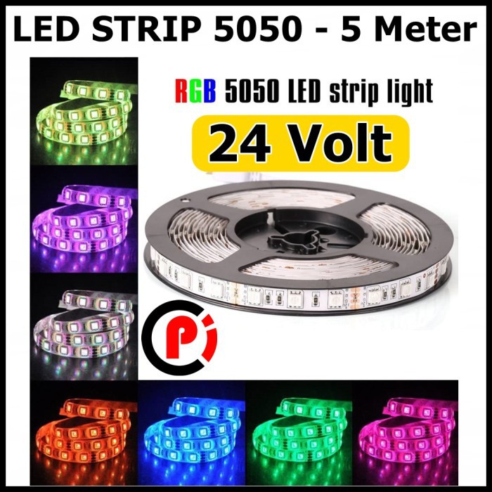 Jual Led Strip RGB 5050 24V Waterproof 300Led 5Meter 1roll Outdoor IP44 ...