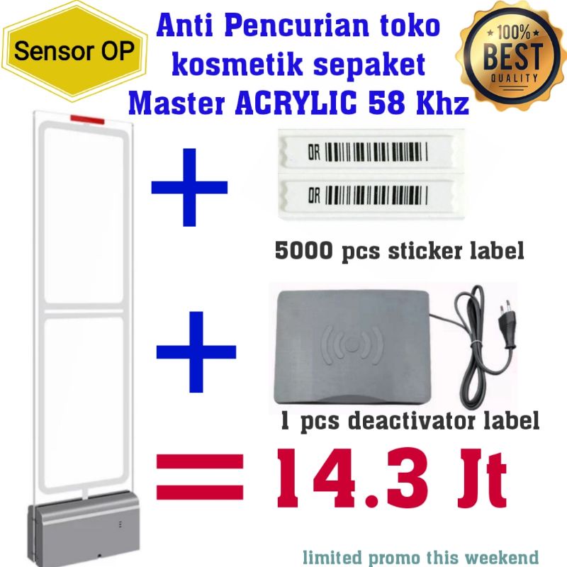 Jual Sensor OP Paketan Master Acrilyc AM 58 Khz include Label include ...