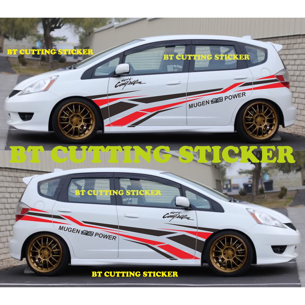 Jual BT stiker mobil honda jazz stiker mobil jazz stiker sticker mobil ...
