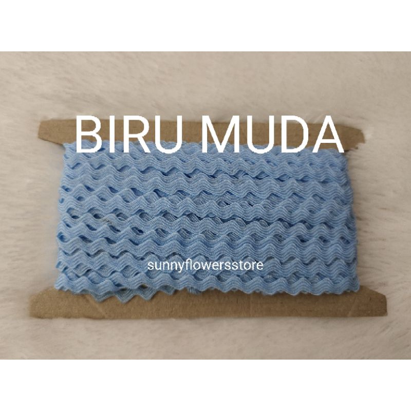 Jual Renda zig -zag/ biku biku lebar 0,5 cm isi 18 meter | Shopee Indonesia