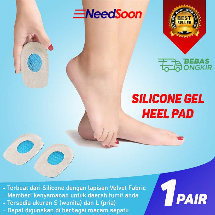 Jual SILICONE GEL HEEL PAD INSOLE SHOE CUSHION PELINDUNG TUMIT WANITA ...