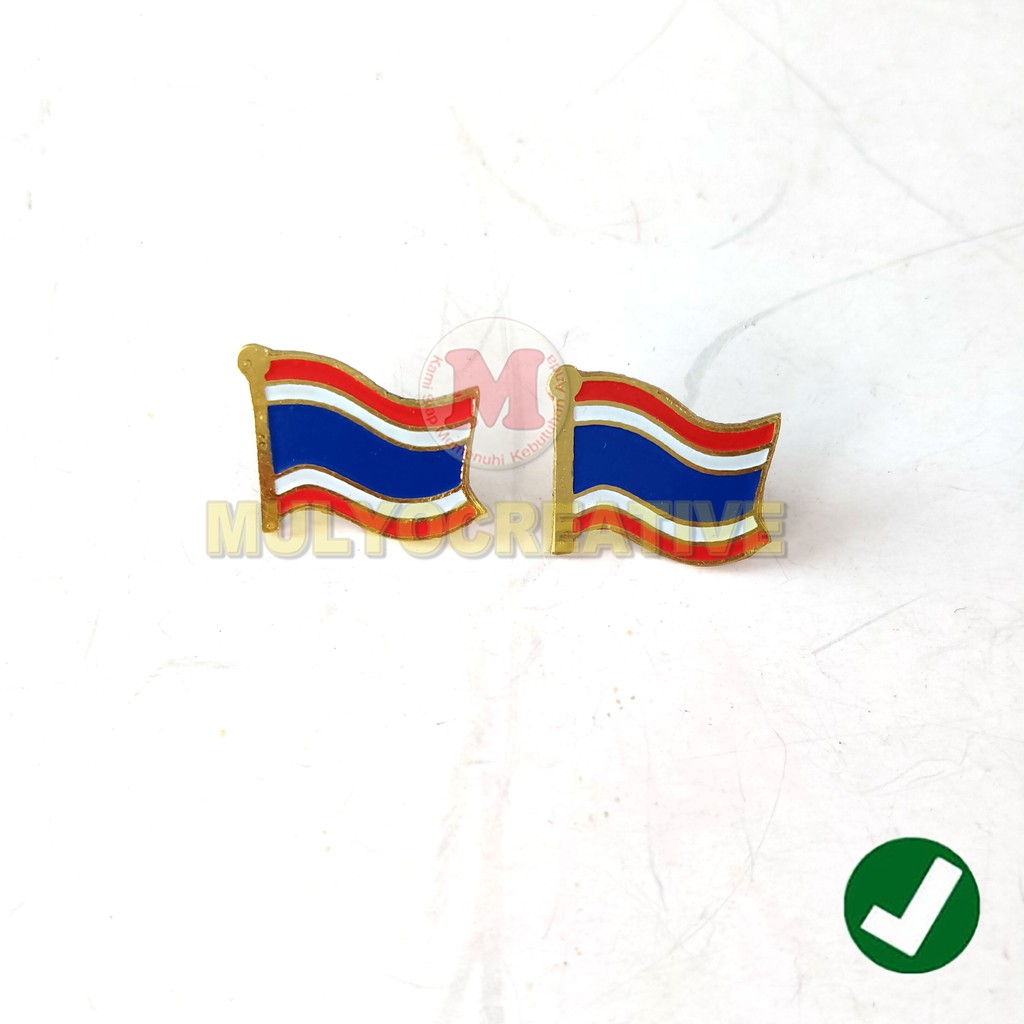 Jual Pin Bros Bendera Negara Thailand Flag Pin Thailand Bahan Kuningan ...