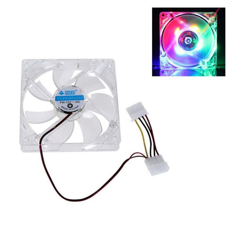 Jual Fan Casing Transparan 8" LED + Baut / Kipas Fan Casing Transparan ...