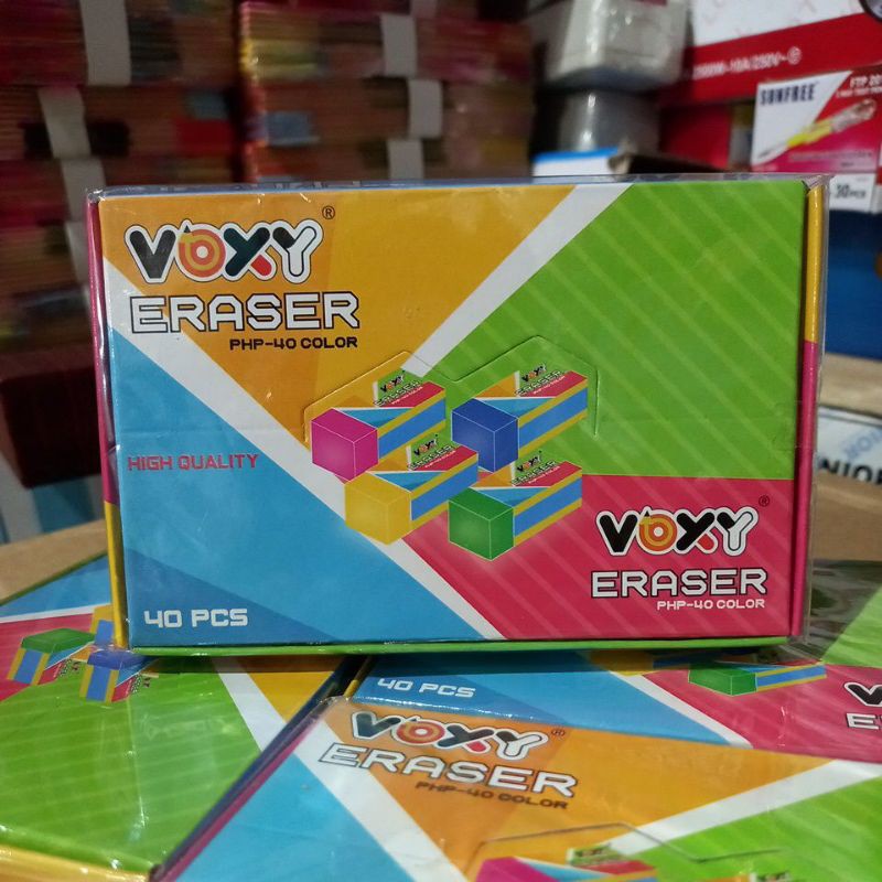 Jual COLORED ERASER - Penghapus Pensil Isi 40 Dan 24/Steap/Stip ...