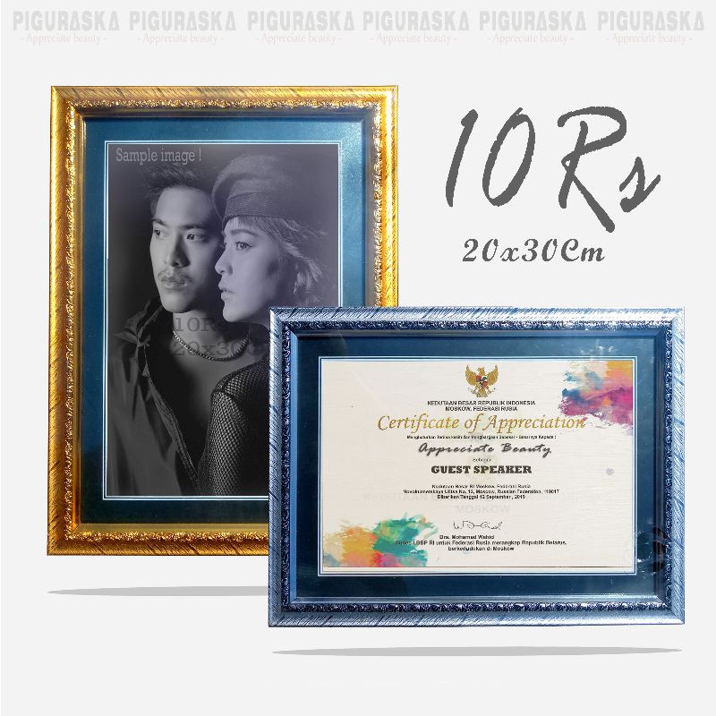 Jual Free Kayu Pigura Piagam / Bingkai Foto Sertifikat 10Rs Size ...