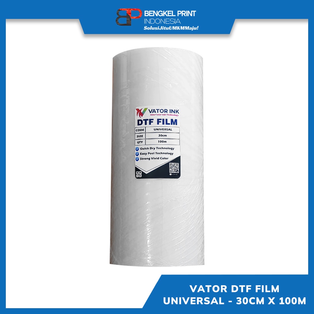 Jual PET FILM DTF VATOR UNIVERSAL 30CM x 100M | 1ROLL | Shopee Indonesia