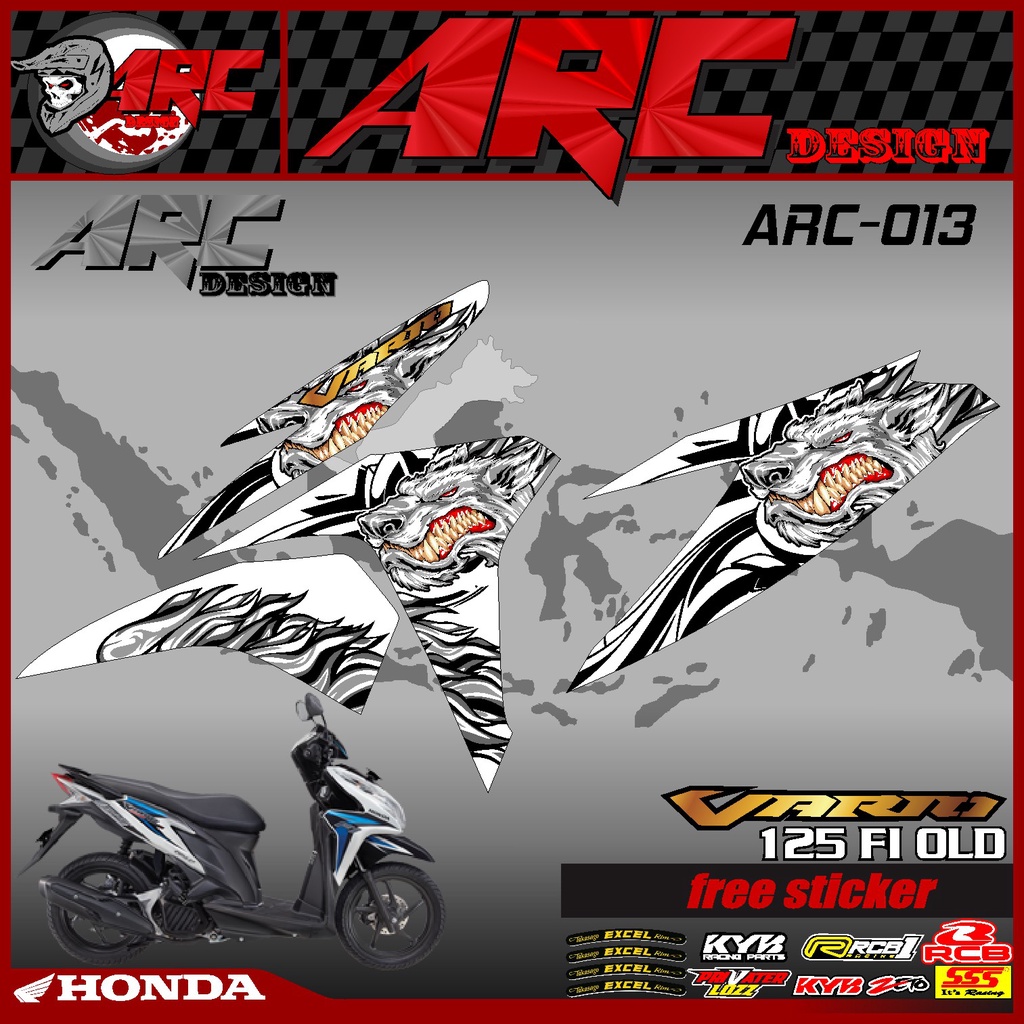 Jual Sticker Striping SemiFull Motor Honda Vario 125 Fi Old - Stiker ...