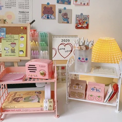 Jual Korea Rak Penyimpanan 2 Lapis/ Rak Susun/Rak penyimpanan | Shopee ...