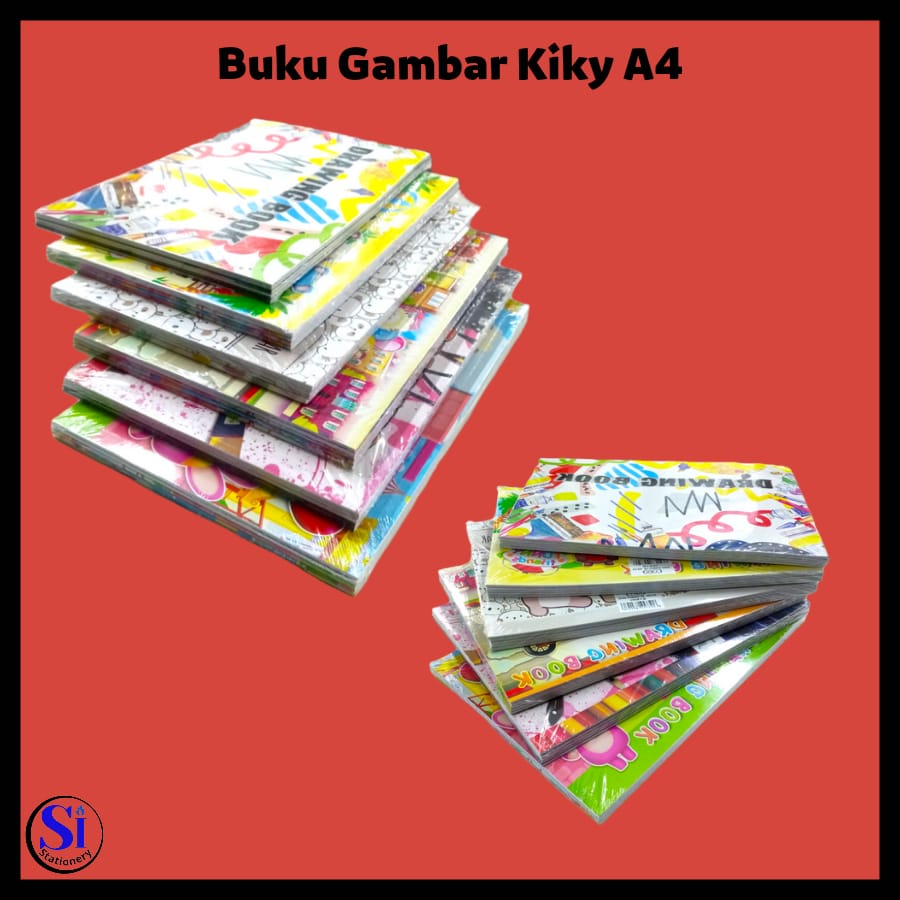Jual Buku gambar Kiky A4/Kiky Drawing Book A4 1 pack isi 10 Buku/Isi ...
