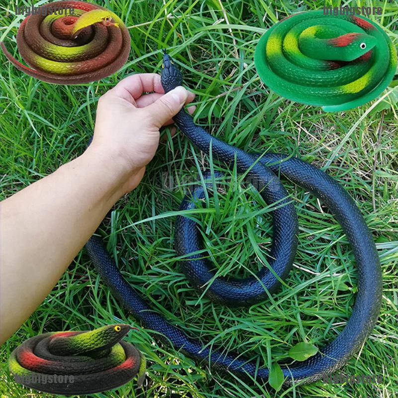 Jual mainan fake snake ular palsu mainan prank ular karet padat 1 meter ...