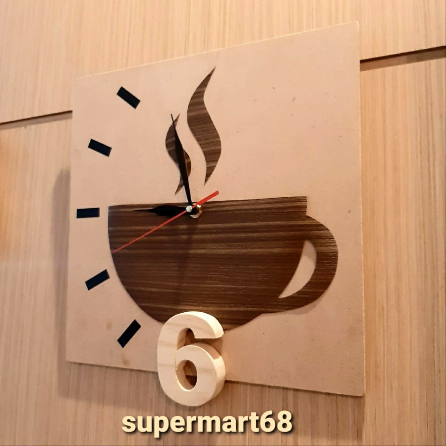 Jual Jam Dinding Kayu Unik- Exclusive clock-30 cm x 30 cm x 0,5cm ...