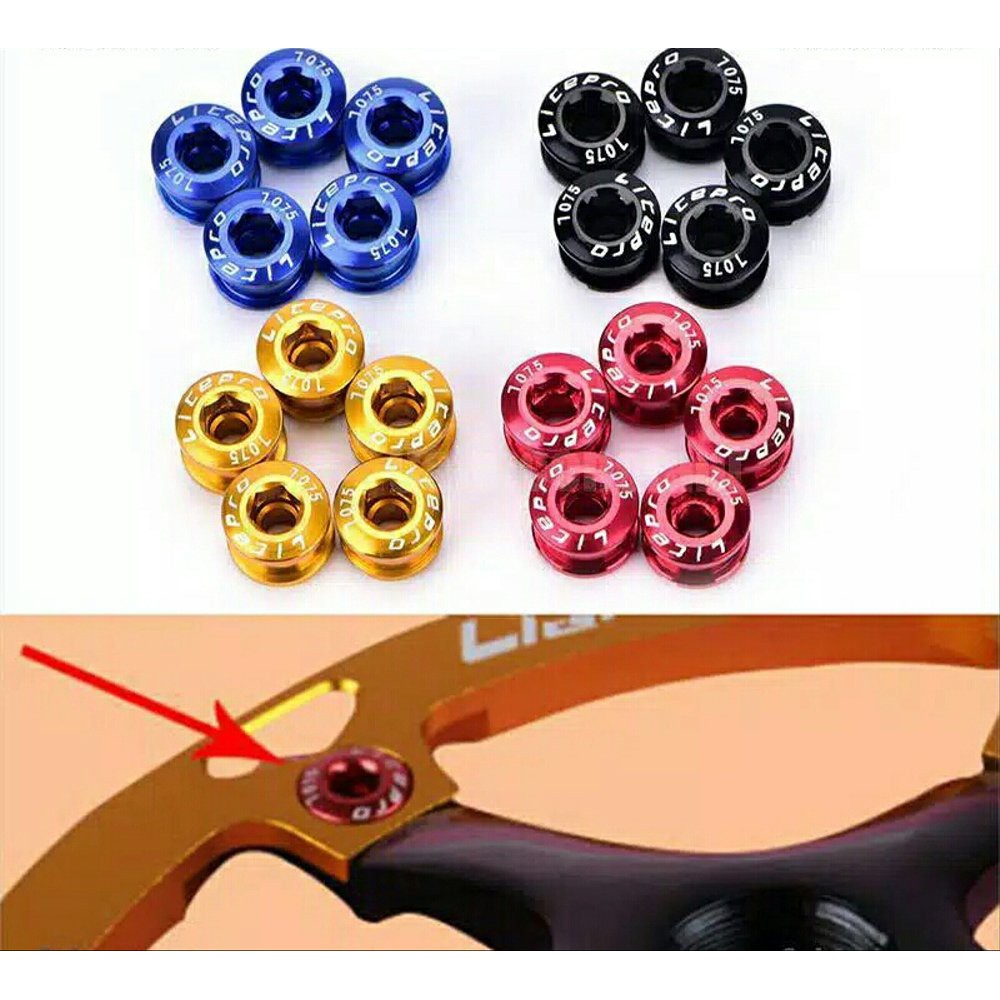 Jual 1PCS BAUT BOLT SINGLE CHAINRING LITEPRO CHAIN RING LITE PRO ...