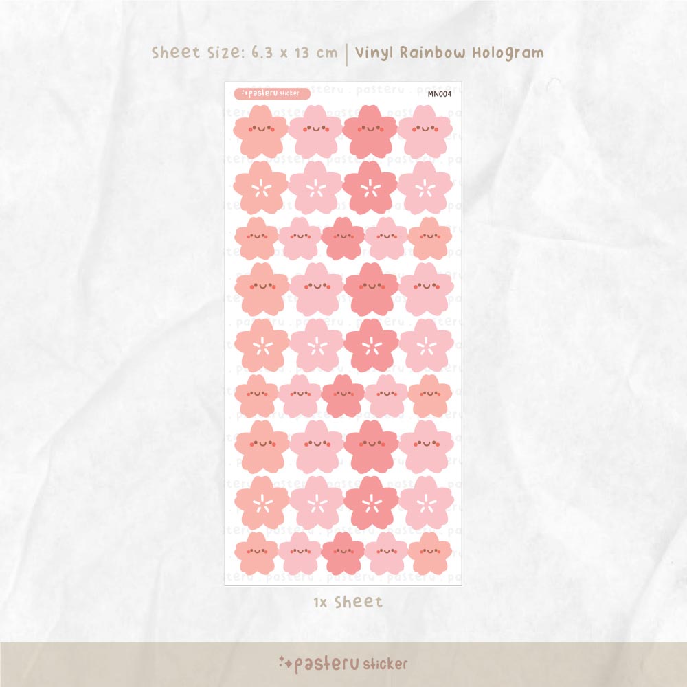 Jual Tiny Deco Vinyl Hologram Sakura | Planner Journal Pasteru Sticker ...