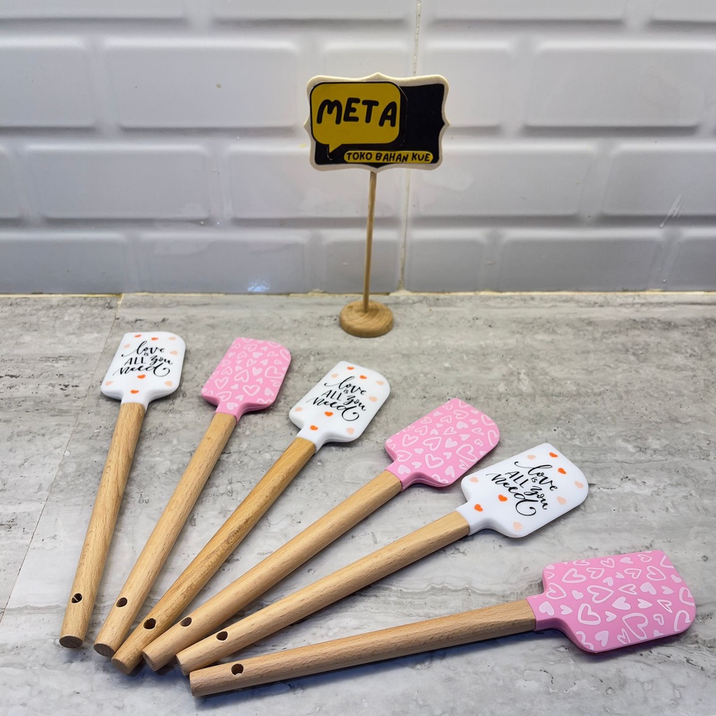 Jual SPATULA SILLICON TAHAN PANAS / SPATULA BESAR 27CM / SPATULA GAGANG ...