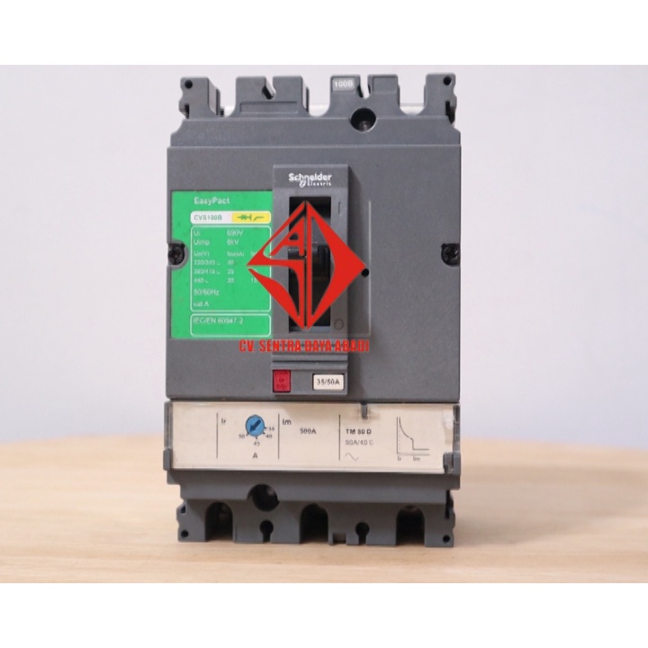 Jual SCHNEIDER MCCB 25KA CVS100B 3P 50A TMD50 LV510304 | Shopee Indonesia