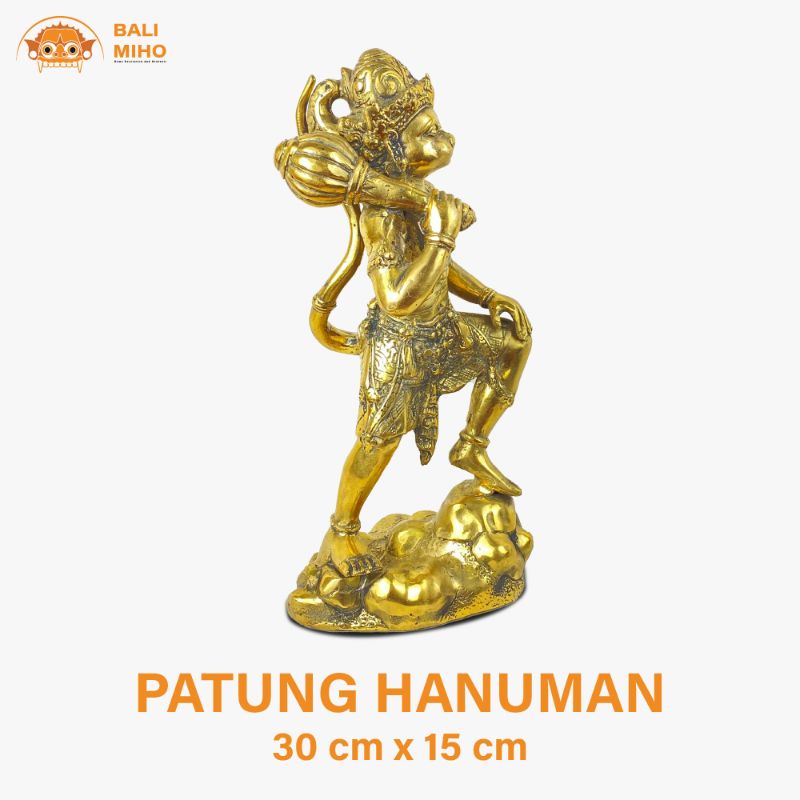 Jual Patung Hanuman Membawa Gada Kuningan 30 cm - Patung Hanoman Besi ...