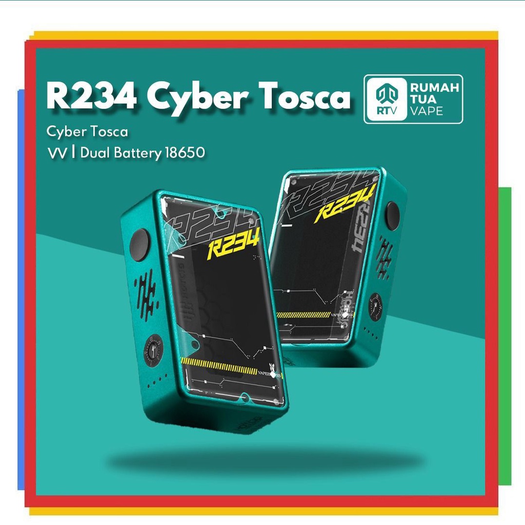 Jual R234 CYBER TOSCA VARIABLE VOLTAGE DUAL BATTERY 18650 MOD BY HOTCIG ...