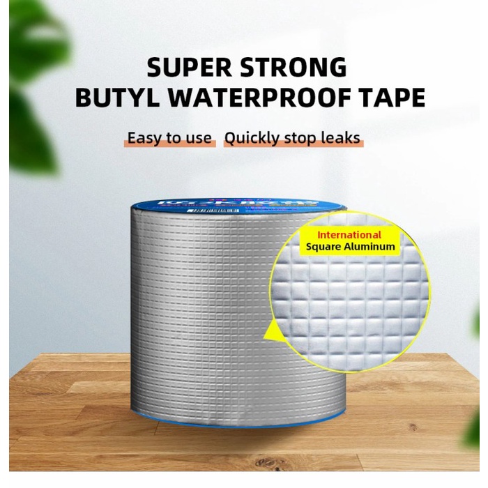 Jual JUAL Lakban Tape Lem Anti Bocor Air Panas Alumunium Foil Butyl Waterproof | Shopee Indonesia